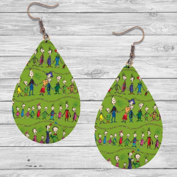 Hand Crafted | Jewelry | Grinch Earrings | Poshmark